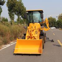China Hydraulic Wheel Towable Backhoe Loader Compact With 1.2 Ton Rated Load Capacity for sale