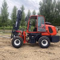 China Four Wheel Drive Small Rough Terrain Forklift Multifunction Diesel 3500kg for sale