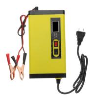 China Wet Lead Acid 12V 8A LCD Display Battery Charger Pulse Repair For Car Motorcycle for sale