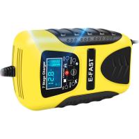 China high quality 7 Segment Multibattery Mode 12V12AH Lead Acid Battery Charger Car Motorcycle Repair Battery Charger for sale