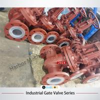 China Flanged Manual Cast Steel PTFE Lined Sluice Gate Valve Z41F46-16C for Water Treatment for sale