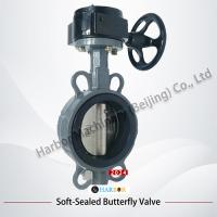 China Water Medium DN40-DN700 Manual Turbine Cast Steel Soft-Seal Butterfly Valve D371X-16C for sale