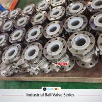 China Silver PTFE-Lined Ball Valve Q41F46-16P Corrosion Resistance High Reliability for sale
