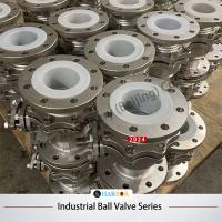 China Silver PTFE-Lined Ball Valve Q41F46-16P Corrosion Resistance High Reliability for sale