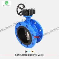 China DN40-DN1200 Flange Connection Manual Turbine Ductile Iron Butterfly Valve for Benefit for sale