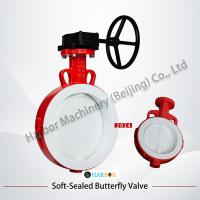 China PTFE-Lined Turbine Wafer Butterfly Valve D371F46-16C with Acid and Alkali Resistance for sale