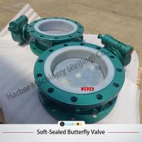 China Cast Steel Turbine Fully PTFE-Lined Flanged Butterfly Valve D341F46-16C for Industrial for sale