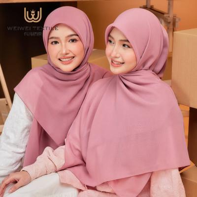 China Wholesale Hot-selling Soft Premium Cotton Voile Veil Tudung Bawal Flowy Best Solid Colors Dyed Plain Muslim Women Shawl Hijab for sale