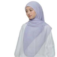 China Wholesale High Quality Capital Borong Tudung Bawal Premium Cotton Voile Popular Soild Color Women Musulman Islamic Plain Hijab for sale