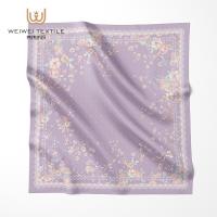 China Premium Supplier Wholesale Headscarf Lady Floral Print Cotton Voile Smooth Feeling Polyester Square Floral Malaysian Women Hijab for sale