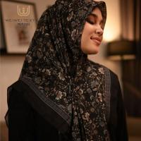 China Custom High Quality Women's Lace Shawl Solid Plain Bubble Printed Chiffon Hijab Thick Heavy Chiffon Muslim Georgette Scarf for sale
