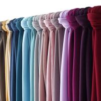 China Wholesale Cheap Solid Plain Islamic Long Soft Headband Headscarf Summer Printed Muslim Diamond Chiffon Hijab Scarves for sale