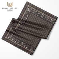 China Custom Design Women's Scarf Fashion Square Bidang 45 Luxury Muslim Ladies Hijab Geometric Printed Satin Silk Scarf for Summer for sale