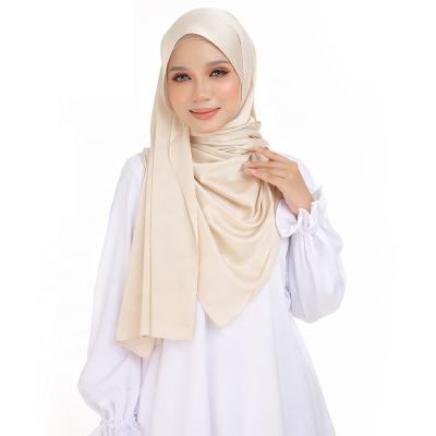 China Wholesale Customized Solid Colors square Women High Quality Satin Scarf for sale