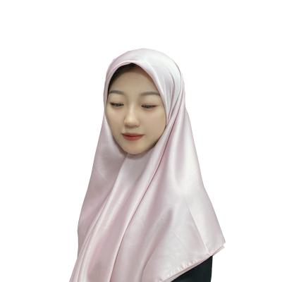 China Wholesale Custom Colors Plain Satin Silk Scarf square Women  High Quality for sale