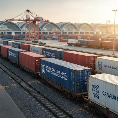 China International Freight Forwarding with Door-to-Door DDP Shipping and Double Clearance Train Freight Services for sale