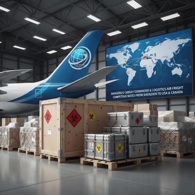China Dangerous Cargo Forwarder Logistics Air Freight Sea Shipping Agent Rates From ShenZhen to USA Canada for sale