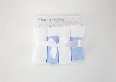 China 100 Organic Cotton Baby Washcloths , 370GSM Velour White Baby Washcloths for sale