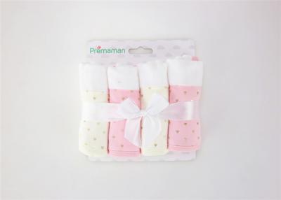 China 4 Pack Cute Printed Baby Bath Washcloths For Newborns AZO Free Eco Friendly for sale
