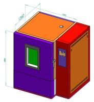 China 1000x1000x1000mm IPX9K Water Spray Test Chamber 100-150mm for sale