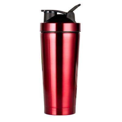 China Sustainable Available 750ml Five Color For Choose Stainless Steel Metal Shaker Bottle Protein Shaker Mixing Cup for sale