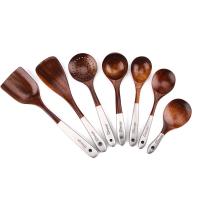 China Nonscratching Wooden Kitchen Utensil Set Handmade For Multipurposes for sale