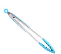 China Stainless Steel Silicone Kitchen Tongs Set 9 Inch 12 Inch Nonstick BBQ Grill Tongs Heat Resistant 230C for sale