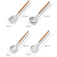China Wood Silicone Kitchen Utensil Sets 11PCS Nonmelting Odorless Scaldingproof for sale