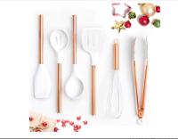 China White Silicone kitchen utensil sets Utensils for Modern Cooking for sale