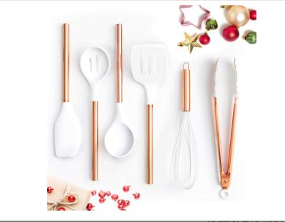 China White Silicone kitchen utensil sets Utensils for Modern Cooking for sale