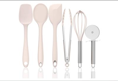 China 6 Pieces Heat Resistant Silicone Kitchen Utensil Sets For Baking for sale