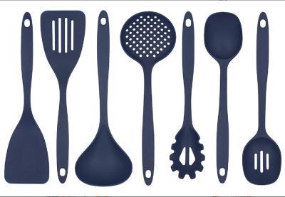 China Cooking kitchen utensil set-7 pieces,suitable for non-stick cookware,blue for sale