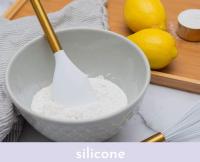 China White Gold Silicone Kitchen Utensil Set 14 Piece with Holder Stainless Steel Measuring Cups Spoons BPA Free for sale