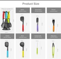 China Ergonomic Nylon Kitchen Utensil Sets 7pcs With TPR Handles for sale
