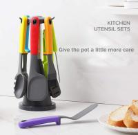 China Ergonomic Nylon Kitchen Utensil Sets 7pcs With TPR Handles for sale