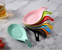 China Food Grade Silicone Spoon Rest Set 4 Pcs 19.5 cm Heat Resistant BPA Free Kitchen Utensil Holder for sale