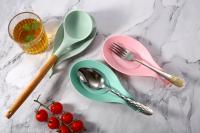 China Food Grade Silicone Spoon Rest Set 4 Pcs 19.5 cm Heat Resistant BPA Free Kitchen Utensil Holder for sale