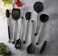 China 9 Pieces Silicone Cooking Kitchen Utensils Set with Storage holder. for sale