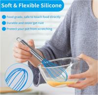 China Blue Silicone Egg Beater Wire Whisk Odorless Nonremain CIQ Approved for sale
