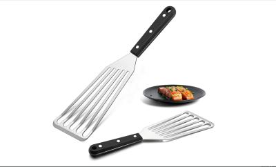 China 2 Piece Stainless Steel Slotted Spatula Set 12.6 Inch Non Stick Kitchen Utensils for sale
