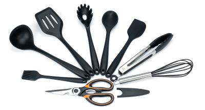 China 9 Piece Utensils Set,Silicone Kitchen Utensil Sets Heavy-Duty, Non-Stick for sale