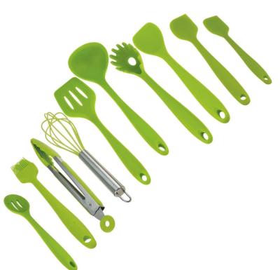 China 10pcs Silicone Utensils Set, Heat-Resistant, Non-Stick (Green) for sale