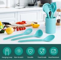 China 18 Pieces  Silicone Kitchen Utensils Sets With Holder, Cooking Utensils Set for sale