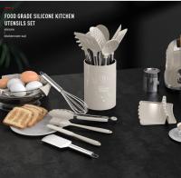 China SUS304 Heat Resistant Silicone Cooking Utensils Odorless Nonmelting for sale