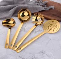 China Gold Kitchen Tool Set Stainless Steel Eco Friendly Rustfree LFGB Approved for sale