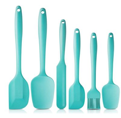 China Seamless Silicone Kitchen Utensil Set 6 Piece Heat Resistant 400F Multifunctional Spatula for sale