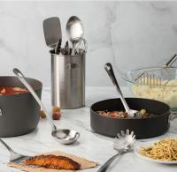 China 10 Piece Nonstick Stainless Steel Kitchen Utensil Set Fingerprint Free Heat Resistant for sale