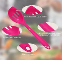 China 10 Piece Ergonomic Silicone Utensil Set LFGB Non Stick Heat Resistant 230C Kitchen Tools for sale