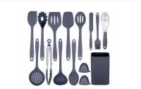China Nontoxic Silicone Kitchen Utensil Sets , 15pcs Silicone Spatula Set For Cooking for sale