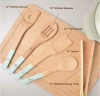 China Bamboo Wooden Kitchen Utensil Set 6pcs Heavy Duty Rustresistant for sale